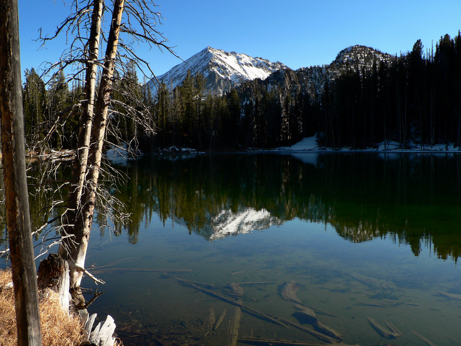 Hoodoo Lake looking towards the Chinese Wall.